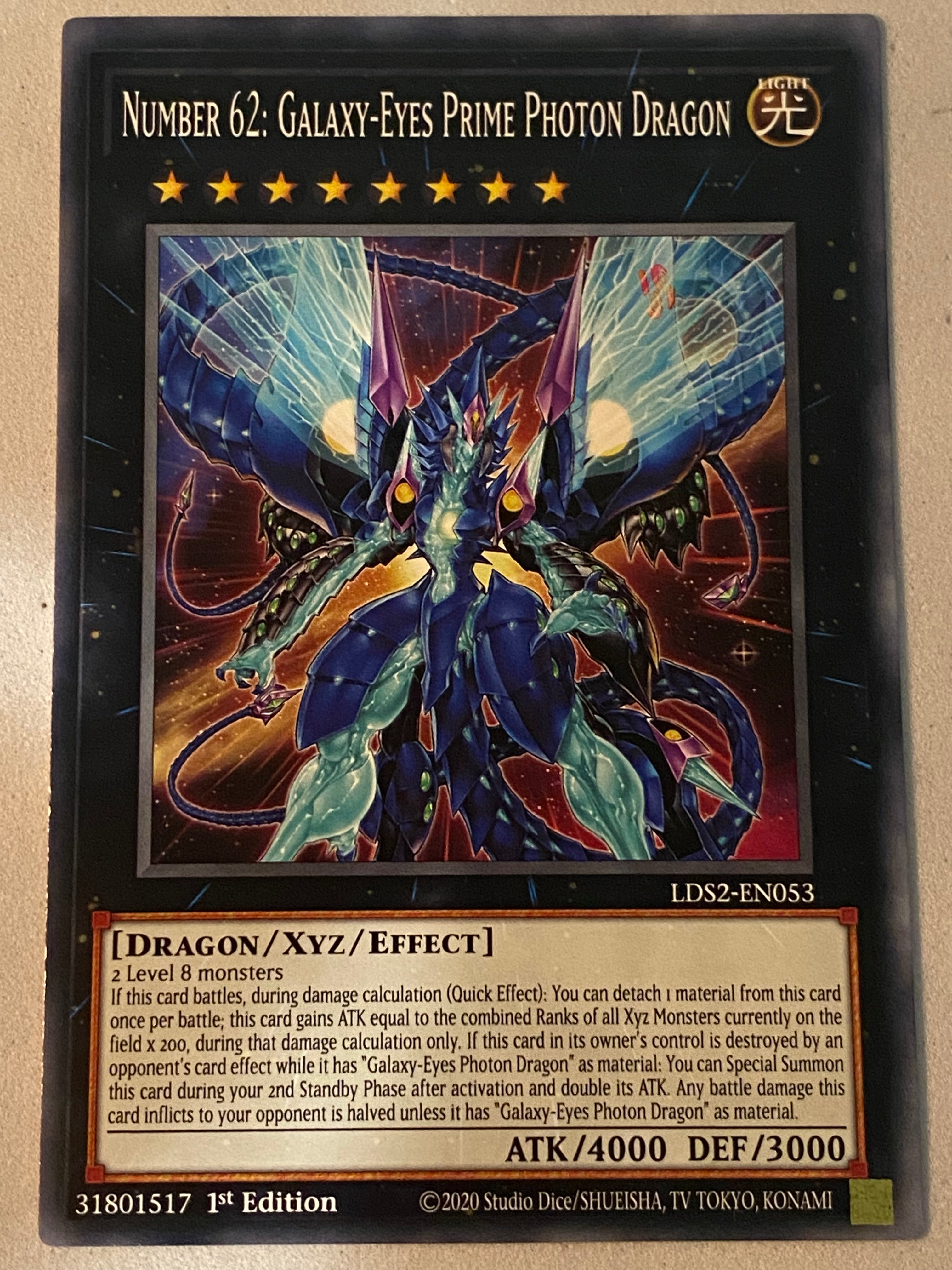 Number 62: Galaxy-Eyes Prime Photon Dragon LDS2-EN053 – Genesis TCG