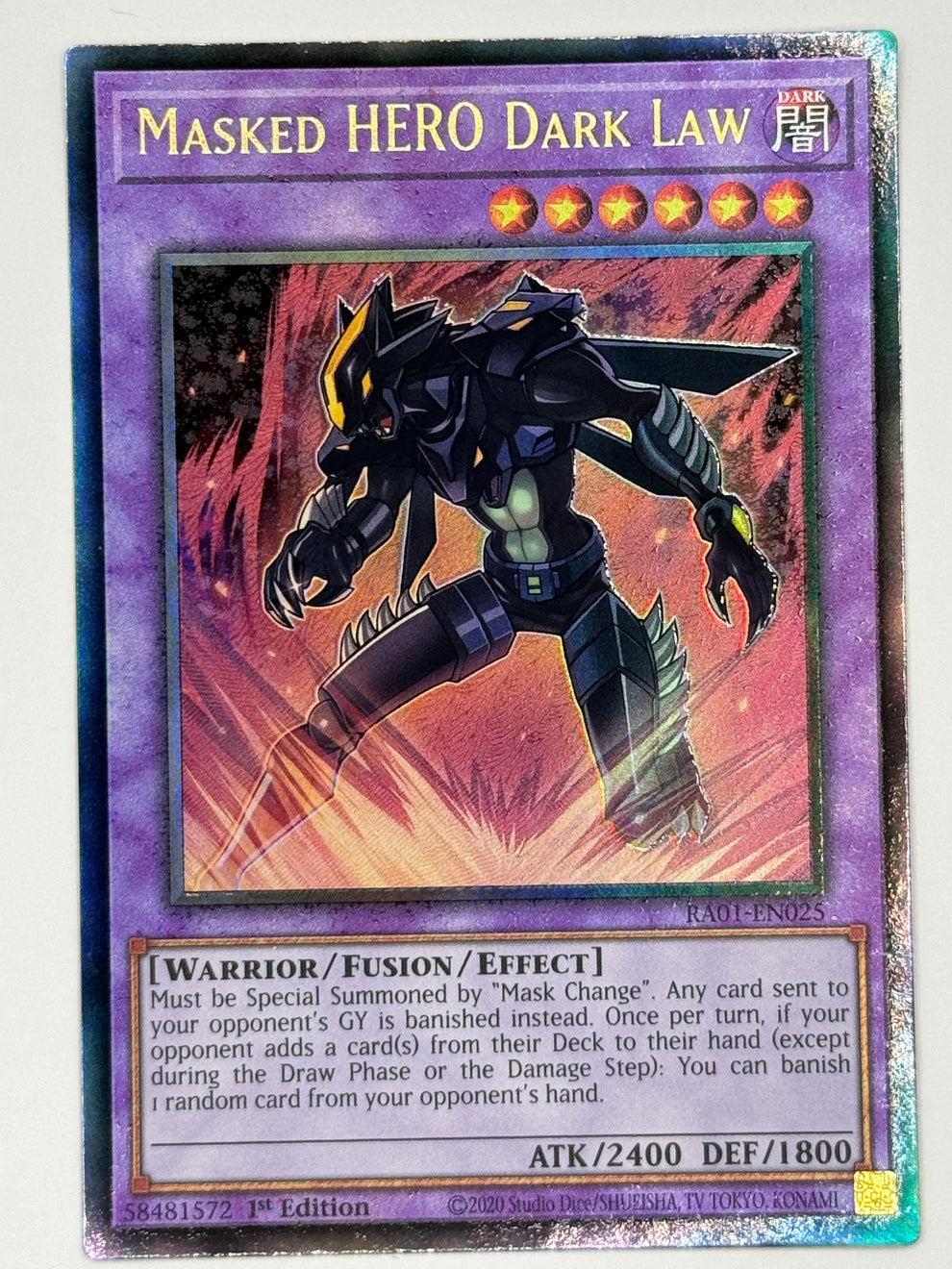 Masked HERO Dark Law RA01-EN025 – Genesis TCG
