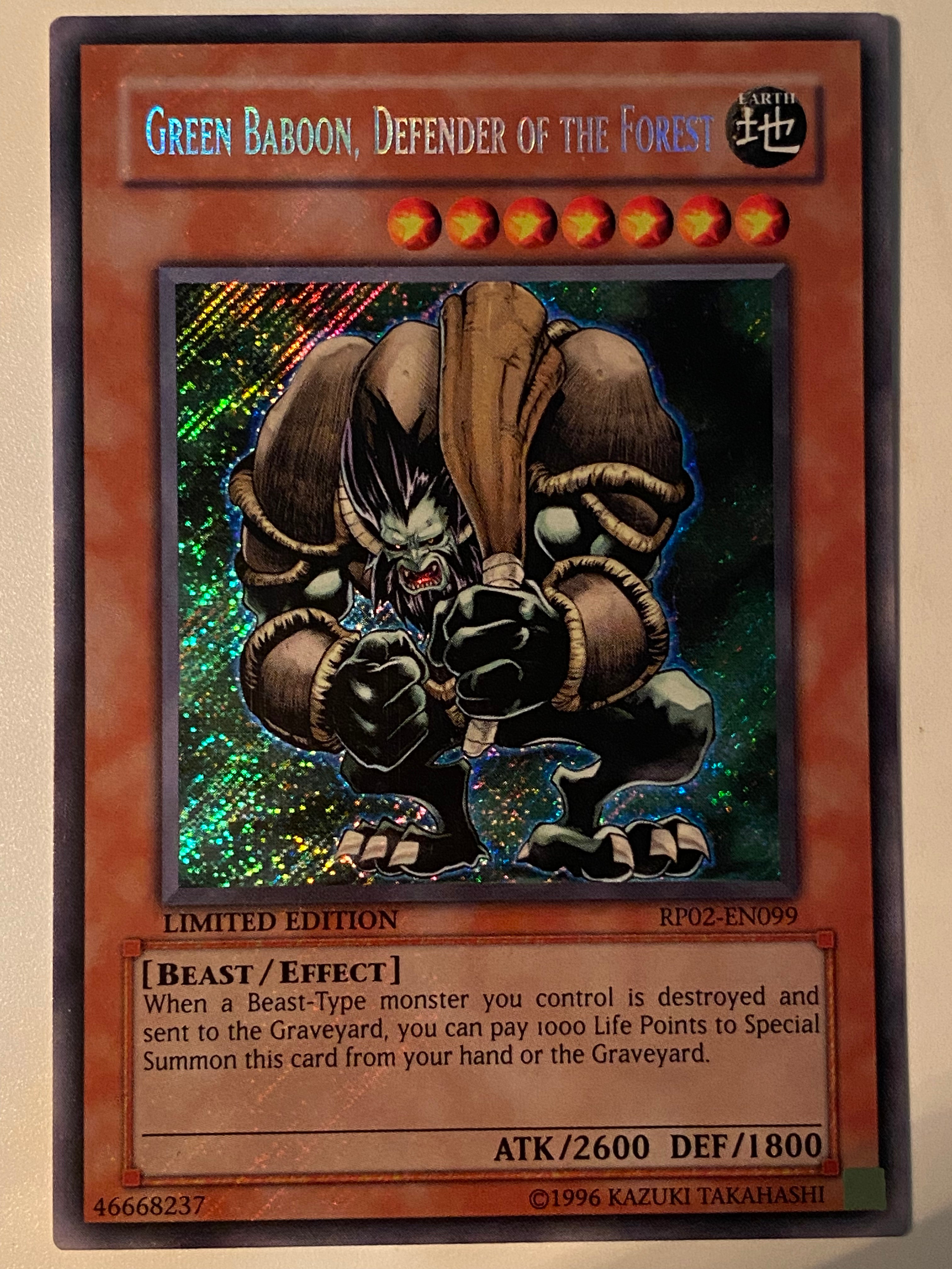 Green Baboon, Defender Of The Forest RP02-EN099 – Genesis TCG